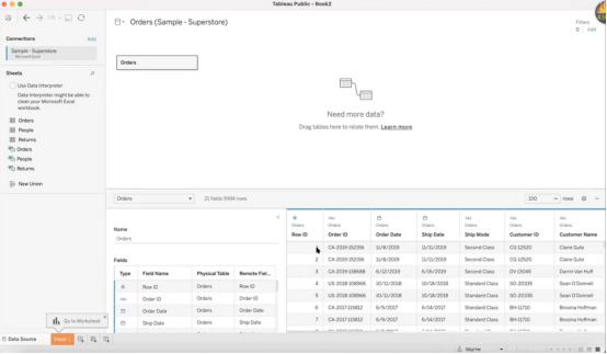 Tableau的data-source - Data Application Lab